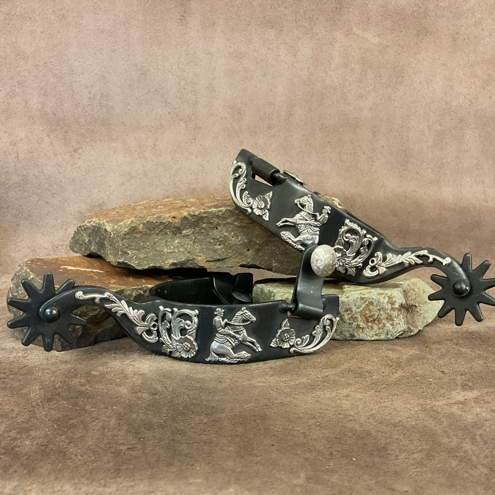 Floral Reining Large Spurs - Partrade – Hamley Western Store