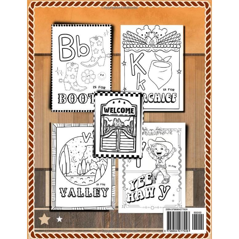 Cowboy ABC Coloring Book – Hamley Western Store