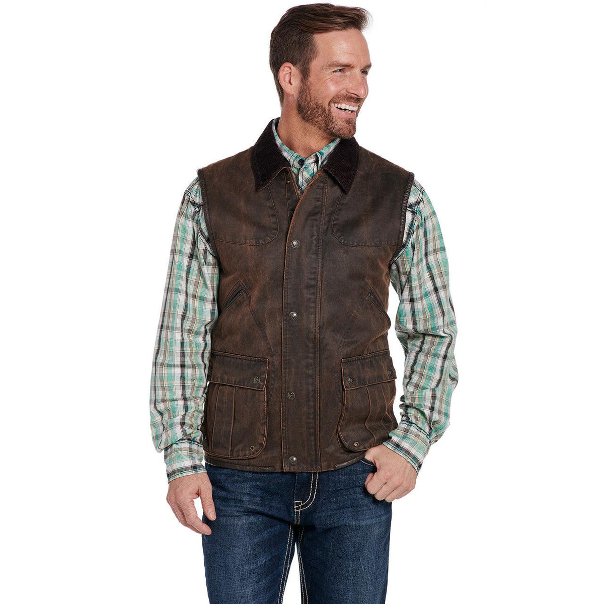 Men's Enzyme Washed Cotton Vest - Cripple Creek – Hamley Western Store