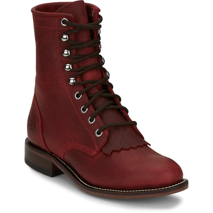 Women's McKean Red Water Buffalo Boots - Justin Boots – Hamley Western ...