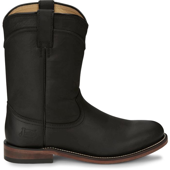 Men's Black Braswell Water Buffalo Boots - Justin Boots – Hamley ...