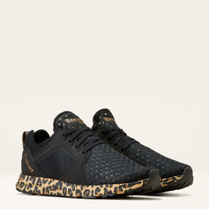 Women's Fuse Black Mesh with Leopard Print - Ariat – Hamley Western Store